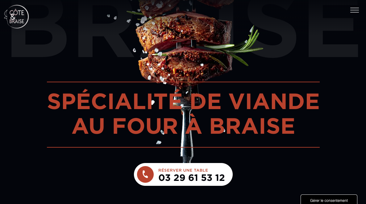 Côte et Braise, restaurant à viande situé à Remiremont
